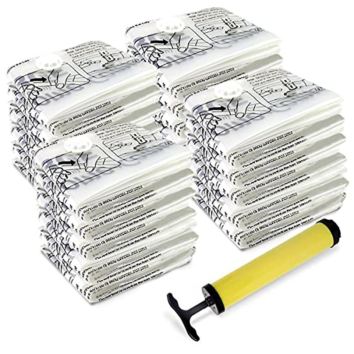 Vacuum Storage Bags-Space Saving Air Tight Compression-Shrink Down Closet Clutter, Store and Organize Clothes, Linens, Seasonal Items by Everyday Home