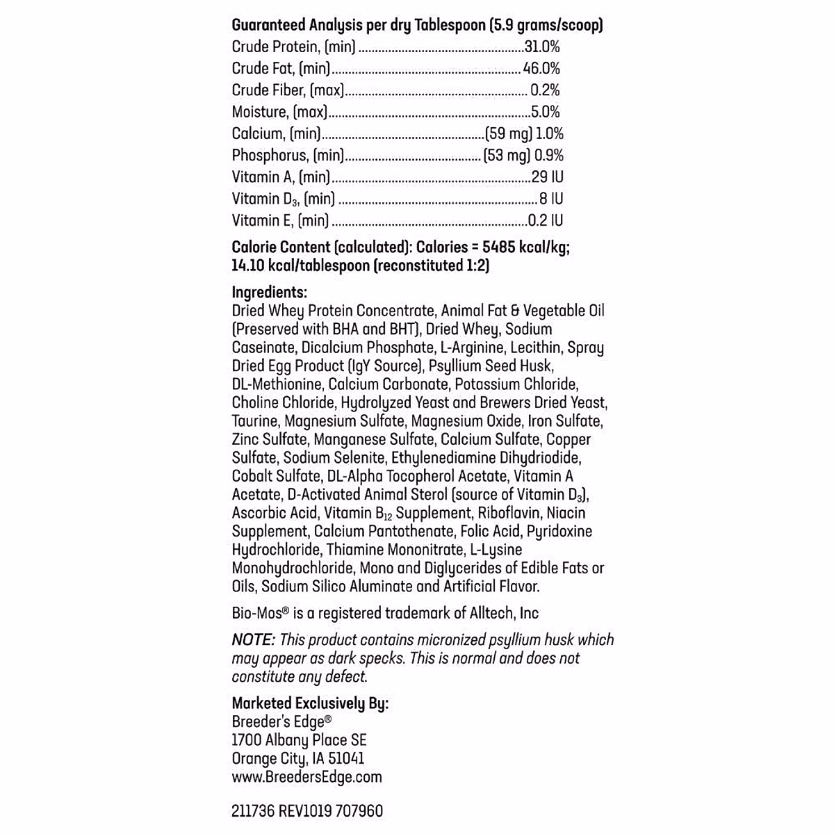Revival Animal Health Breeder's Edge Foster Care Canine- Powdered Milk Replacer- for Puppies & Dogs- 4.5 Lb