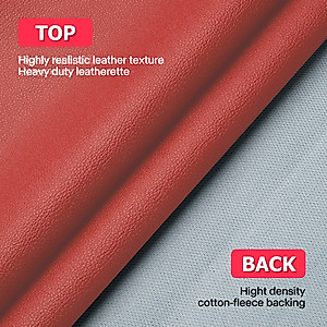K-Musculo Vinyl Fabric, Marine Faux Leather Upholstery, for Upholstery Crafts, DIY Sewings, Sofa, Handbag, Earrings, Hair Bows Decorations (Orange Red 54 * 12inch) 1FT