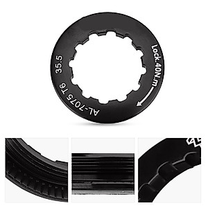 Dilwe Bike Flywheel Ring Cover, Ultra-Light Compact Cassette Lock Cover for Mountain Road Bikes (Black)