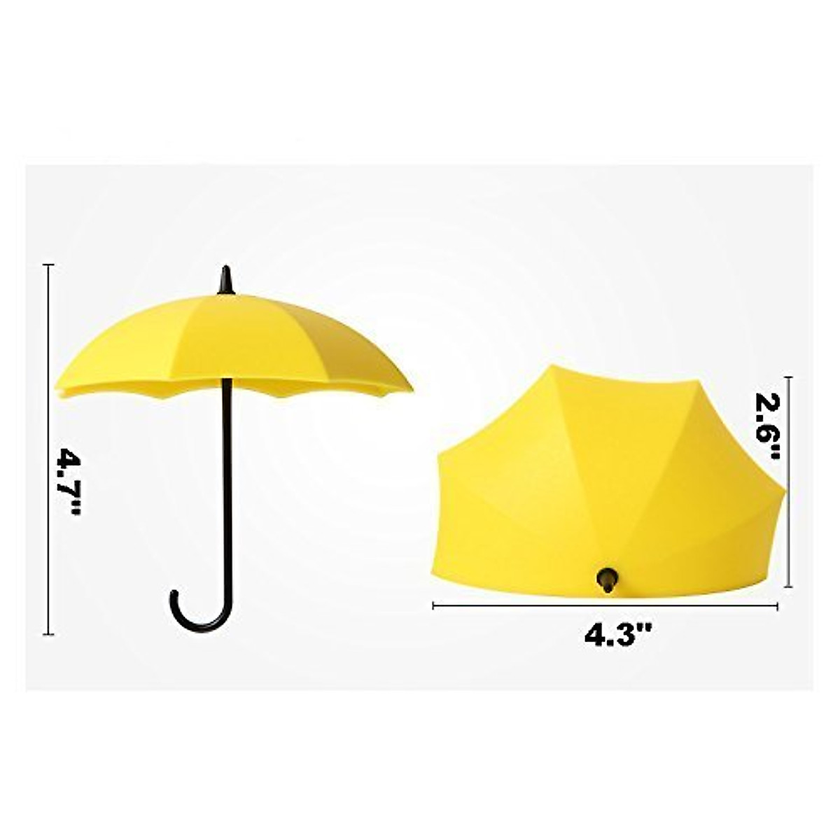 UYIKOO Key Holder Key Hanger Wall Key 6 PCS Colorful Umbrella Wall Rack Wall Key Holder Key Organizer for Keys, Jewelry and Other Small Items (6PCS)