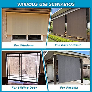 Artpuch Pergola Shade Cover Outdoor Sun Shade Cloth with Grommets Shade Tarp for Patio, Carport, Backyard