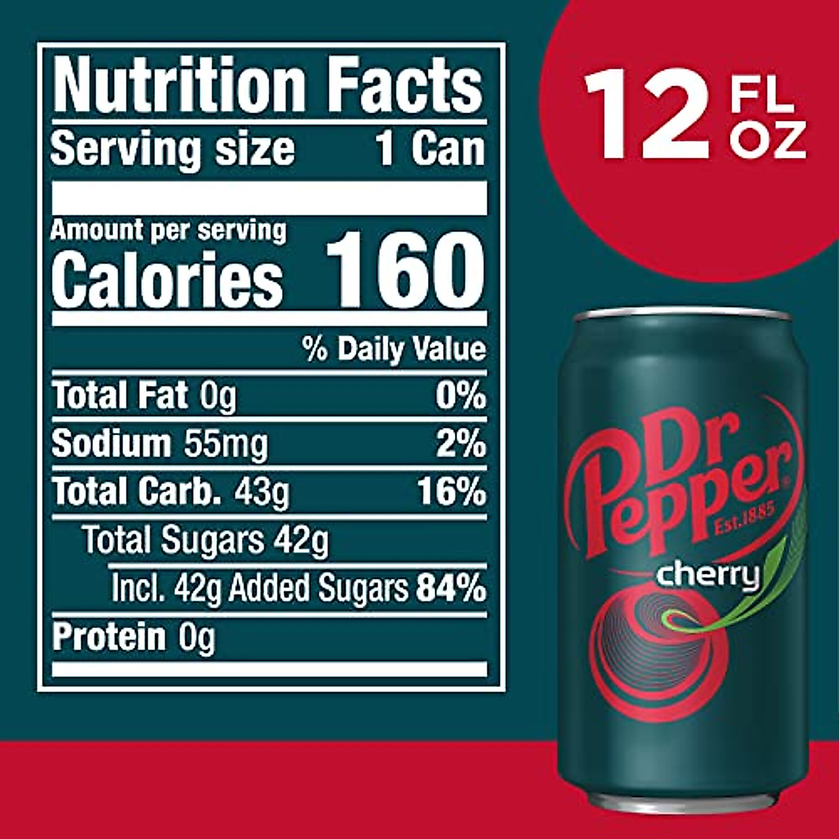 DR PEPPER - CHERRY, 12 OZ, 12 PK