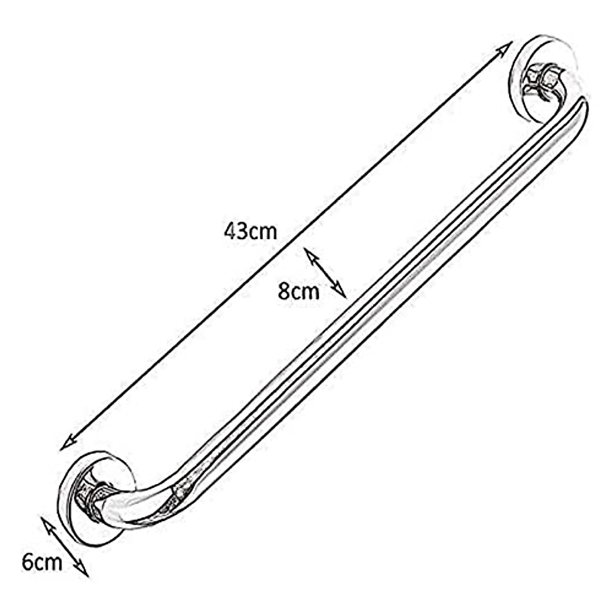 FHSRAEIP Grab Bars Shower Hand Towel Holder Bath Grab Handrail Bar Toilet Kitchen Staircase Non-Slip armrest for Children and The Elderly Handrail Bathroom Toilet