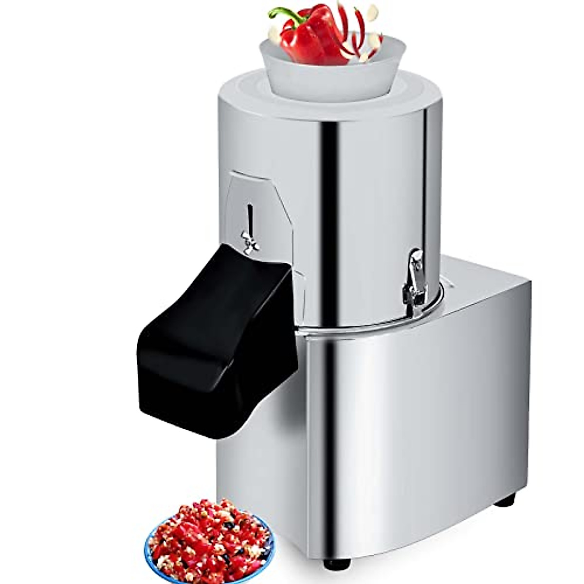 DIYAREA Electric Vegetable Fruit Chopper,550W 110V Commercial Veggies Slicer Grinder Processor Machine with Outlet Baffle for Commercial and Domestic Use