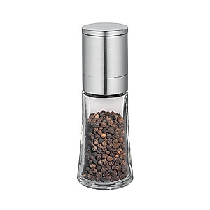 Cilio Bari Glass and Stainless Steel Spice and Pepper Mill, 5.5-Inch