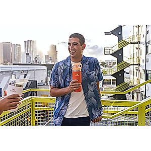 Stanley IceFlow Stainless Steel Tumbler with Straw - Vacuum Insulated Water Bottle for Home, Office or Car - Reusable Cup with Straw Leakproof Flip - Cold for 12 Hours or Iced for 2 Days (Tigerlily)