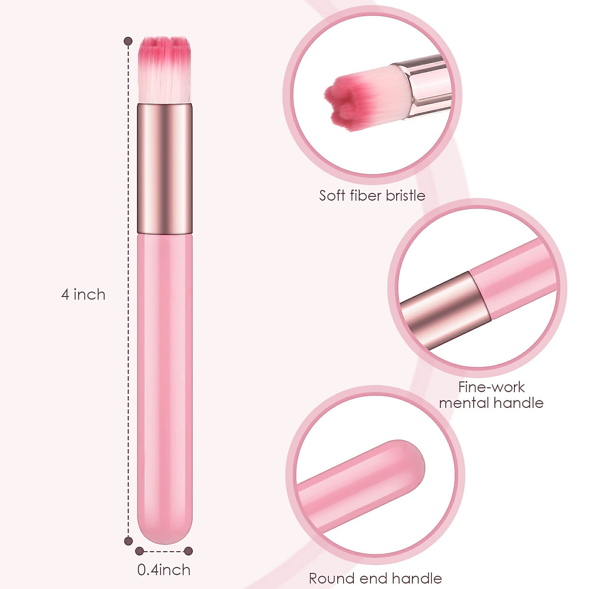 30 Pieces Red Flower Head Lash Shampoo Brush with Container, Eyelash Extension Cleanser Brush Nose Pore Deep Cleaning Brush Peel Off Blackhead Brush Remover Tool for Facial Cleansing, Pink Handle