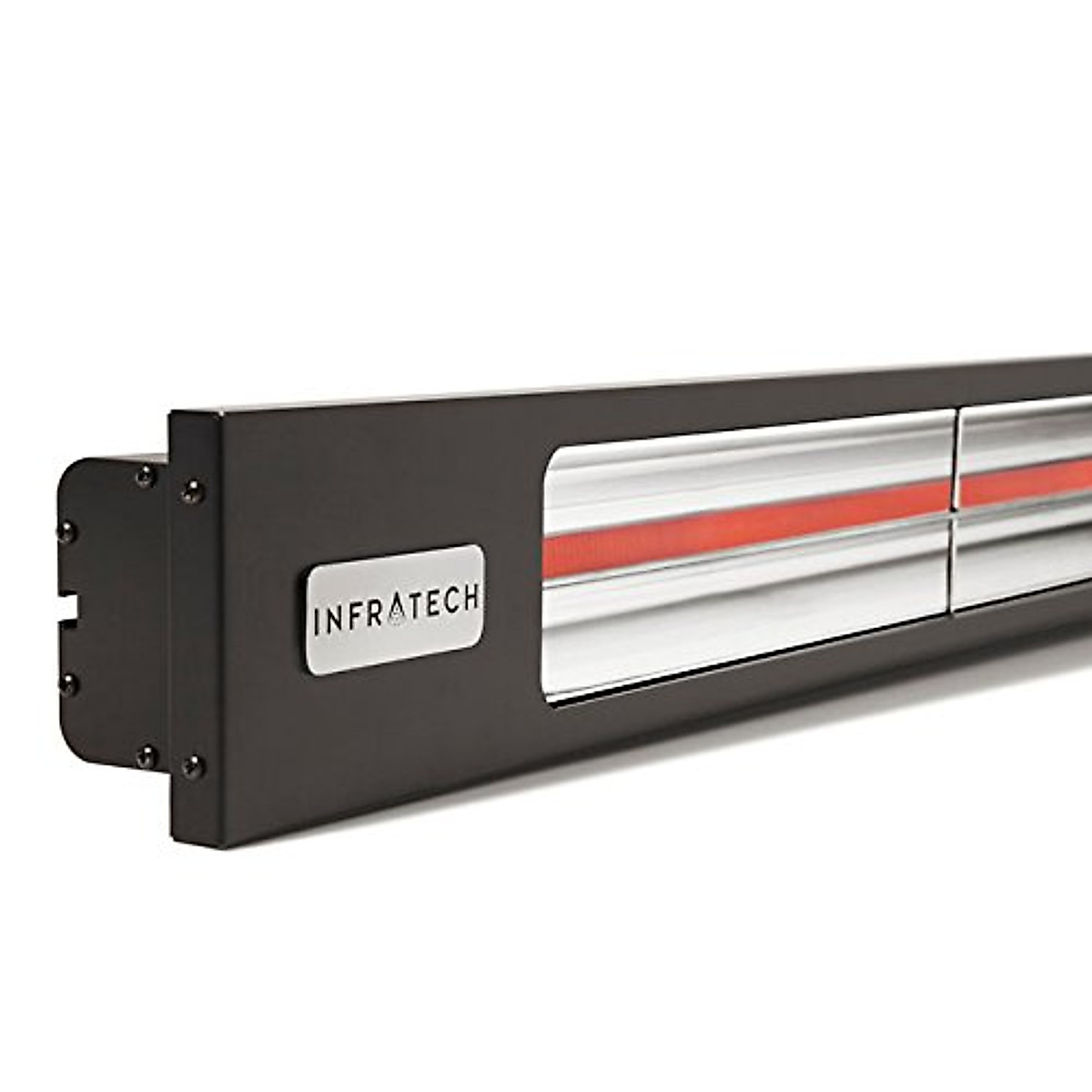 Infratech SL Series Model SL1624BL Slimline Black Shadow 29-1/2" Single Element 1,600 Watt 240 Volt Quartz Heater with Matte Black Housing