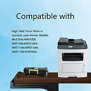 APRONE 601H 60F1H00 Remanufactured Toner Cartridge Replacement for Lexmark 601H Work for MX310dn MX611de MX511de MX410de MX611dhe MX610de MX511dhe MX510de MX511dte MX611dte (10,000 Pages)