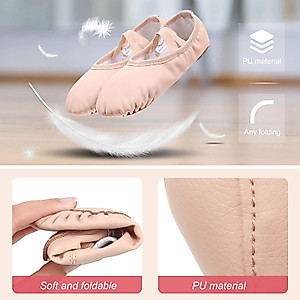SATINIOR 3 Pairs Ballet Shoes for Practice Shoes Yoga Shoes 3 Colors Ballet Slippers Flats for Dancing(13 Little Kid)