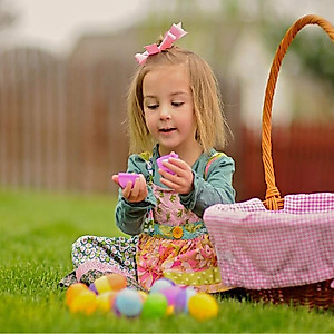 VLUSSO Easter Eggs Easter Basket Stuffers Fillers Filled 4 Pack Eggs with Colorful Bracelet Girls Inside, Colorful Pre Plastic Easter Eggs For Kids Easter Gifts