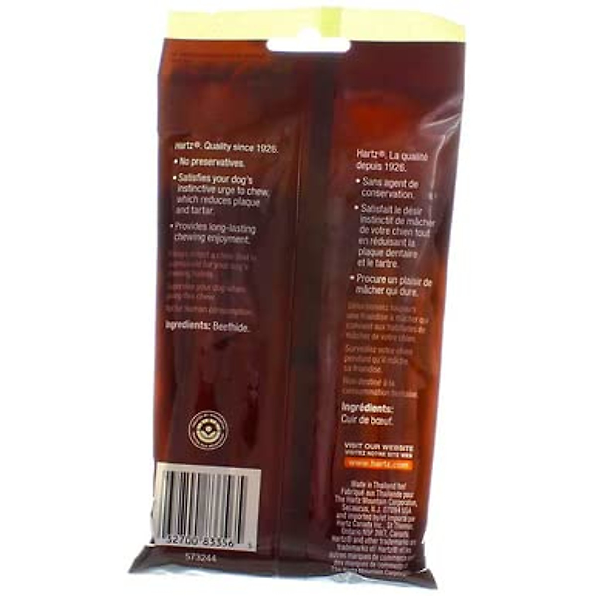 Hartz Natural Munchy Rawhide Chews for Small Dogs, 20 Count (Pack of 3)