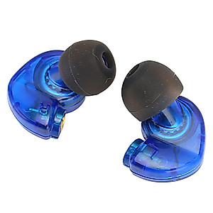 ASHATA for SE215 Wired Sound Isolating Earbuds Head, 1 Pairs of Pluggable Replacement Stereo Earphone Head for SE315 SE535 SE215, with MMCX Interface (Clear Blue)