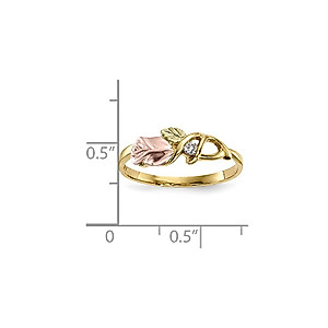 Jewels By Lux 10k Yellow Gold and White Gold Black Hills Gold Diamond Ring