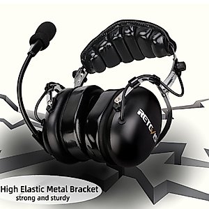 Retevis Noise Reduction Walkie Talkie Headset,Volume Adjust RT22 RT21 H-777 RT68 NR10 RT86,Compatible with Baofeng UV-5R 5RM Samcom Rugged Radios,Two Way Radio Headset with Mic(1 Pack)