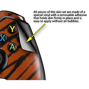 WraptorSkinz Decal Style Vinyl Skin Wrap compatible with XBOX One Original Wireless Controller Tie Dye Bengal Belly Stripes