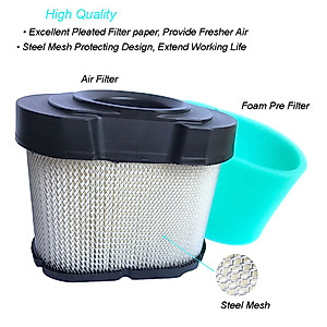 HEYZLASS 792105 Air & Foam Pre Filter, Compatible with Briggs Stratton 276890 John Deere Z425 D160 OEM Air Cleaner and More, Lawn Mower Air Filter