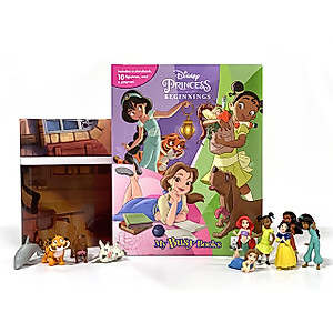 Disney Princess Beginnings My Busy Books - Storybook, 10 figurines, playmat