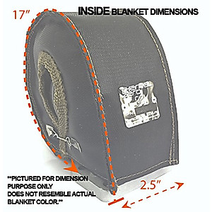 Thermal Zero Small LAVA TITANIUM T3 Turbo Blanket Holds 2400 degrees. MADE IN USA unlike the rest. Fits most T3 turbochargers and some small T4 turbos including Garrett, Precision, Turbonetics etc.