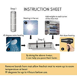 Sillamate Plastic Office Chair Mat for Carpeted Floors, 36'' x 48'' Heavy Duty Floor Mat, Eco-Friendly Series Studded Carpet Desk Chair Mats (36 inches X 48 inches)