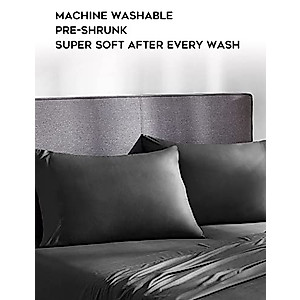 BB BLINBLIN Bamboo Soft and Breathable Duvet Cover for Weighted Blankets (60''x80'') - Black Print