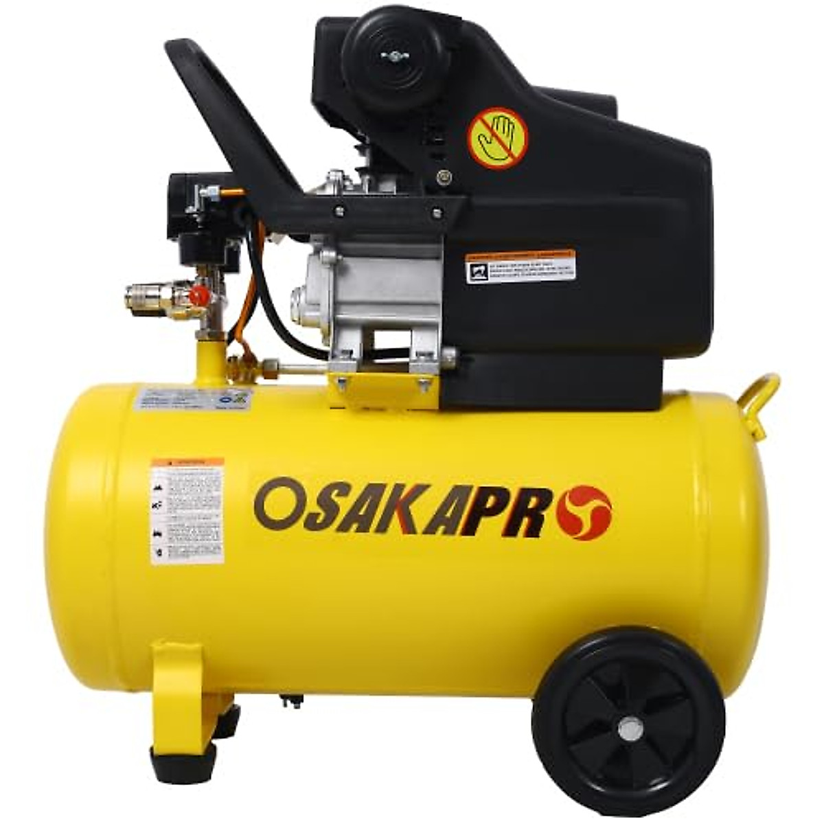 4.5HP Portable 13 Gallons Air Compressor Tank Ultra Quiet Horizontal Tank Adjustable Pressure with Built-in Wheel
