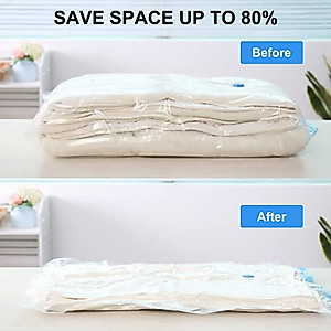 NileHome Vacuum Storage Bags, 18 Pack (2 Jumbo, 4 Large, 4 Medium, 4 Small, 4 Roll) Space Saver Vacuum Storage Bags for Travel Vacuum Seal Compression Bags Luggage Organizers for Blankets, Clothing, Comforters, Bedding