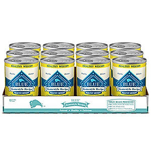Blue Buffalo Homestyle Recipe Natural Adult Healthy Weight Wet Dog Food, Chicken 12.5-oz can (Pack of 12)
