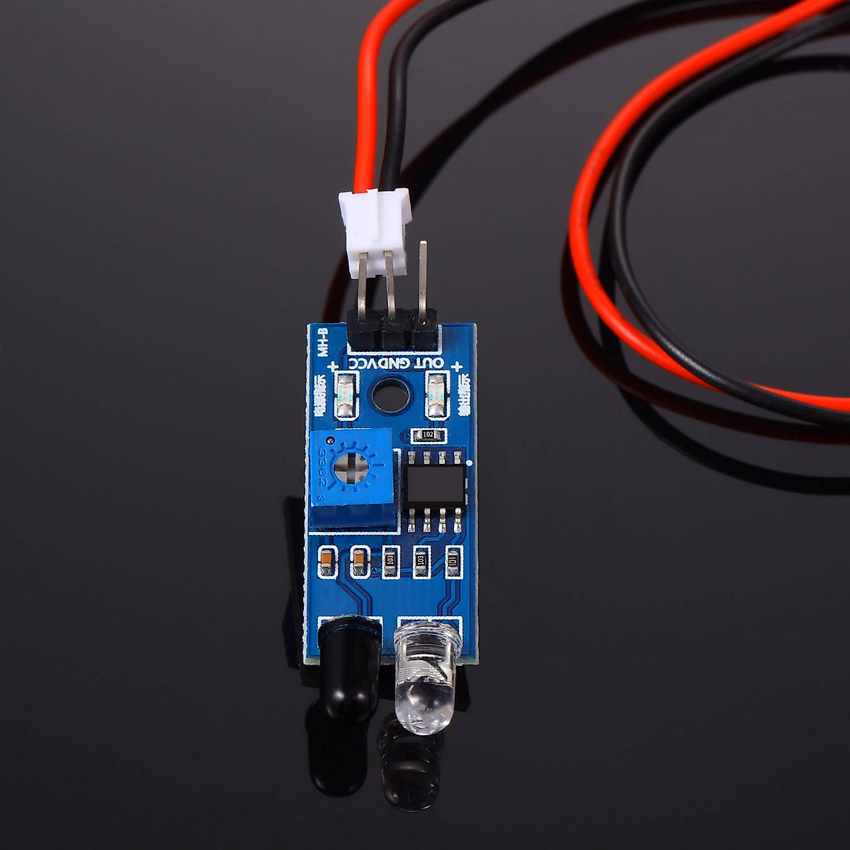 Frienda 20 Pieces IR Infrared Obstacle Avoidance Sensor Module 3-Wire Reflective Photoelectric Sensor Module Compatible with Arduino/Raspberry Pi 3/Smart Car Robot