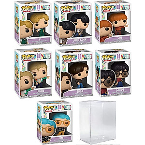 POP BTS Funko Pop BTS Dynamite Set of 7 Funko Pop| - RM, J-Hope, Suga, Jimin, Jin, Jung Kook, & V 7 Set (Bundled with EcoTek Protector Case to Protect Display Box)