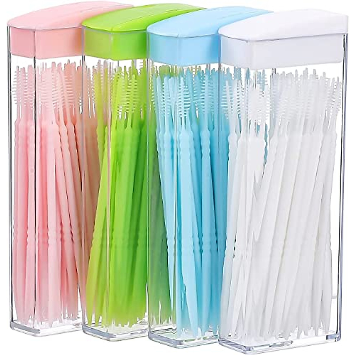 7Pcs Double Head 50pcs/Box Dental Floss Interdental Toothpick Brush Teeth Stick Dental Oral Care Toothpicks
