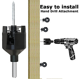 60 Pcs Black Electric Fence Insulator Screw-in Insulator Fence Ring Post Wood Post Insulator and 1 Pc Free Insulator Socket Tool