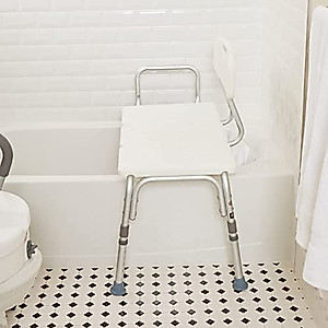 Carex Bathtub Transfer Bench - Shower Bench and Bath Bench with Height Adjustable Legs - Convertible to Right or Left Hand Entry, Shower Chair For Bathtub, Bathtub Chair