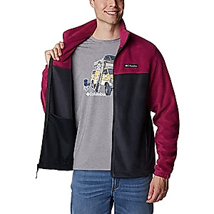 Columbia Men's Steens Mountain Full Zip 2.0, Red Onion/Black, Large