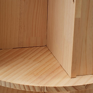 Rotating Bookshelf, 6 Tier 360° Freestanding Display Bookcase, Revolving Solid Hardwood Bookcase, Stackable Bookshelf Organizer for Office Home Living Room Study, 18.1Inches