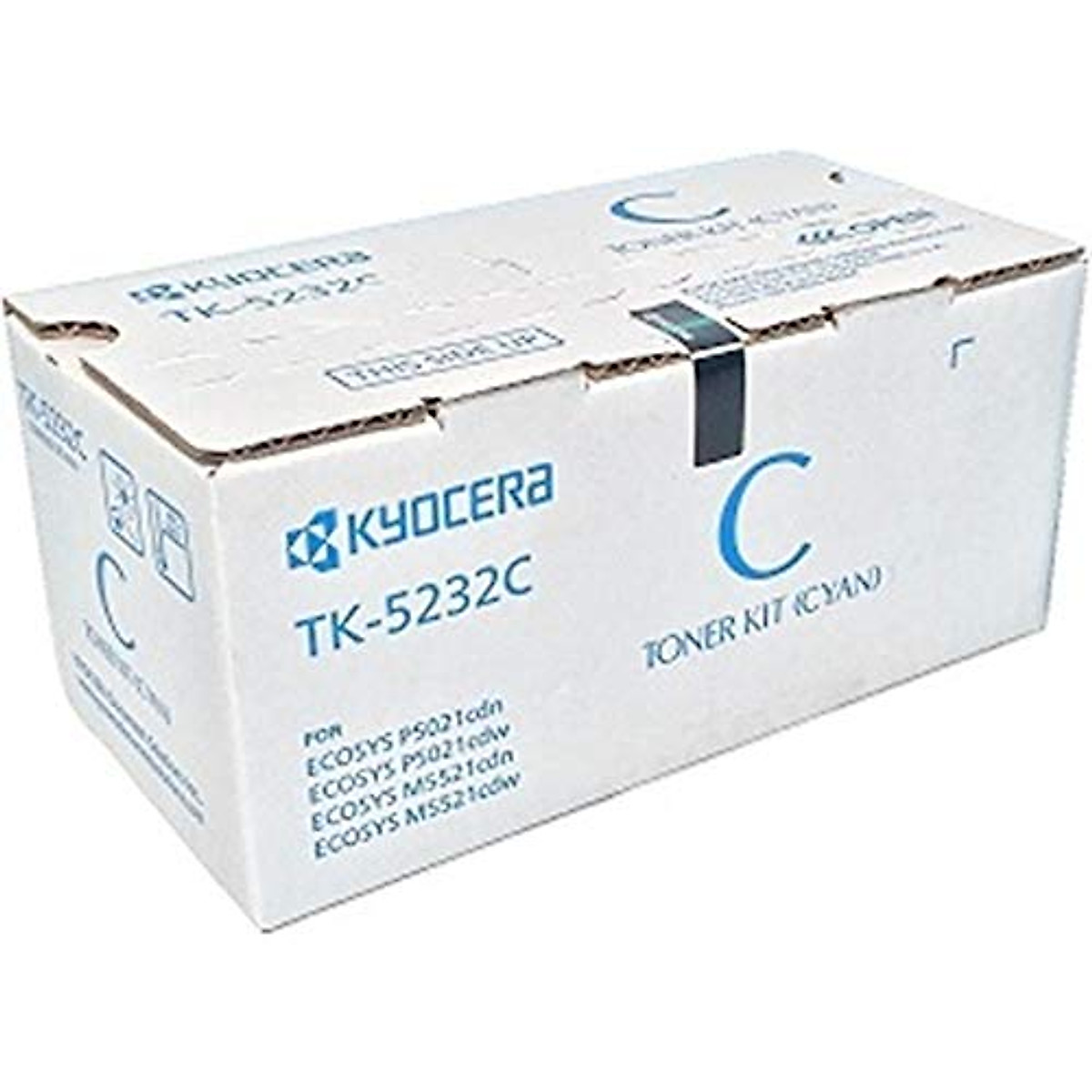 Kyocera 1T02R9CUS0 Model TK-5232C Cyan Toner Cartridge For use with ECOSYS P5021cdn, P5021cdw, M5521cdn and M5521cdw Laser Printers; Up to 2200 Pages Yield at 5% Average Coverage