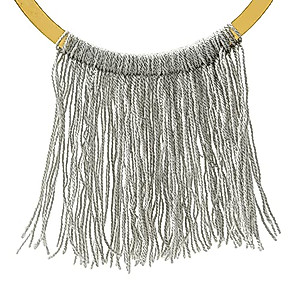 Main + Mesa Round Metal Wall Hanging with Tassel, Gold