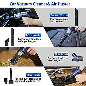 Nozaya Car Handheld Vacuum Cleaner Cordless - Wet and Dry, Easy to Carry