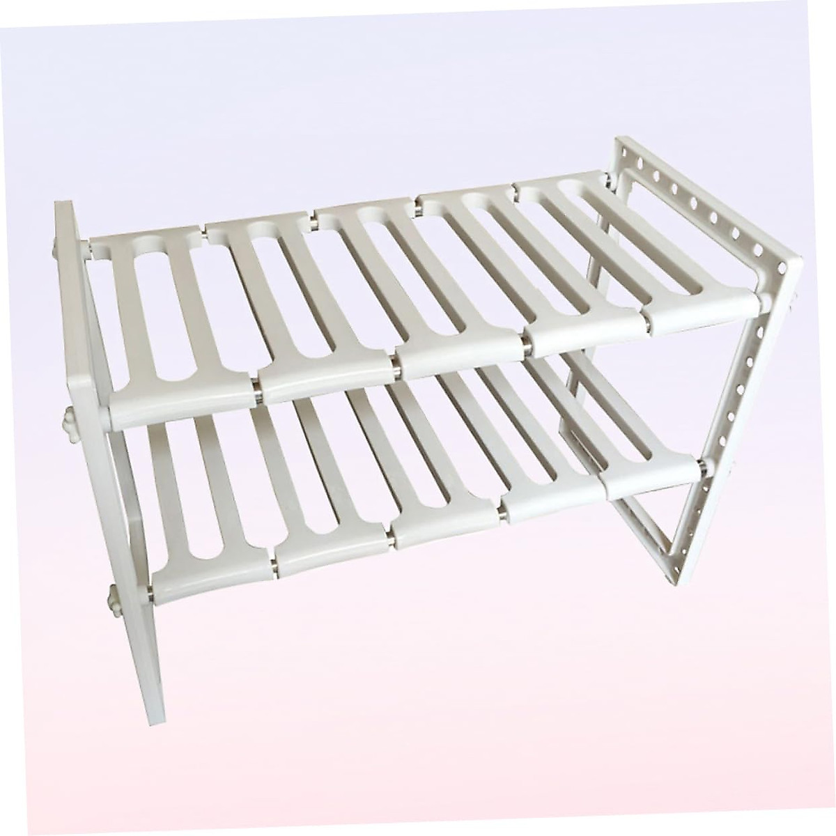 RORPOIR Utensil Holder for Kitchen Counter Dish Drainers Retractable Sink Drain Rack Space-Saving Shelf White