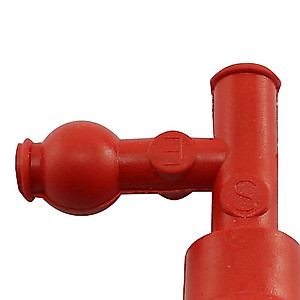 JCBIZ Lab Pipette Filler Bulb 3 Valves Rubber Pipets, Red Three Valve Safety Pipette Filler