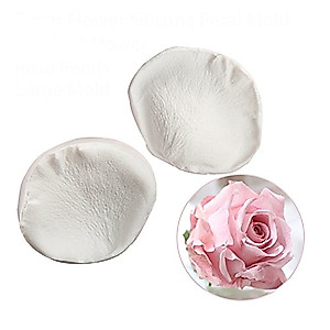 10 Pcs Austin Rose Cutter Set and 2 Pcs Rose Petals Shape Silicone Fondant Mold Veining Petal Sugar Flower Making Tool Cake Decorating Gumpaste Flowers Decor Kit