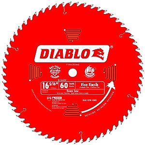 Diablo Beam Saw Blade 16-5/16-Inch by 60t ATB 1-Inch Arbor