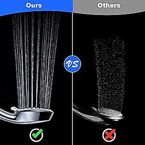 Welan Shower Heads with Handheld, 8 Modes Shower Heads high pressure, 60 inch Stainless Steel Shower Hose -Shower Head Holder, Combo Handheld Shower Head, RV High Pressure Camper Shower Heads