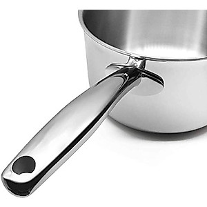 Fortune Candy 4-Quart Saucepan with Lid, Tri-Ply, 18/8 Stainless Steel, Advanced Welding Technology, Dishwasher Safe, Induction Ready, Mirror Finish