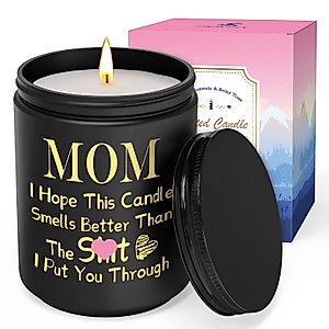 Gifts for Mom from Daughter Son, Handmade Candle Gifts for Mom, Unique Mother's Day Present, Funny Birthday Gifts for Mom, Mom Gifts,Mothers Day Gifts,Lavender Scented Candles(7oz)