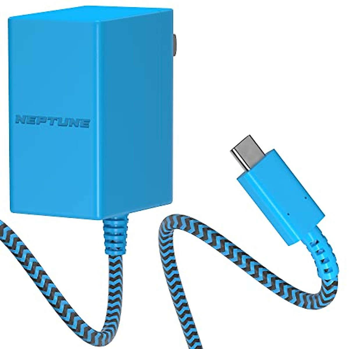 Neptune Premium Gaming Charger - Compatible with Nintendo Switch/Switch Lite/Switch OLED, Android, Supports Nintendo Switch Dock 15V2.6A Fast Charger 5FT Type C AC Adapter Cable for Switch… (Blue)