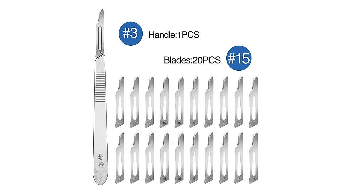 Premium 21PCS Scalpel Blades & Handle for Crafts