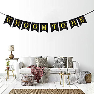 Groom To Be Swallowtail Banner, Bachelor Party Decoration, Marriage Engagement, Hen Night, Future Groom Bunting, Wedding Party Supplies Black