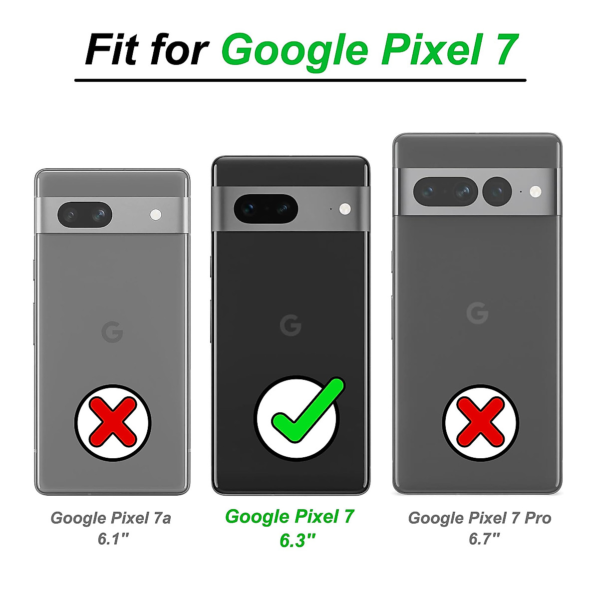 Gritup Pixel 7 Case, Google Pixel 7 Case with HD Screen Protector, Shockproof Google Pixel 7 Phone Case with 360° Magnetic Ring Holder Kickstand Phone Case for Google Pixel 7 (2-Black)